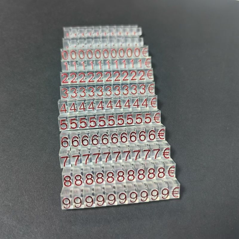 Adjustable Acrylic Retail Plastic Price Tag Holders Combined Number ...