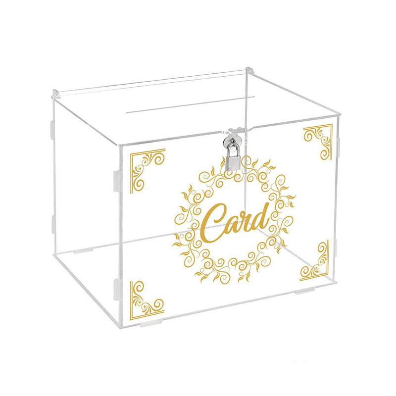 Transparent Assembled Acrylic Display Case Wedding Gift Box For Display ...